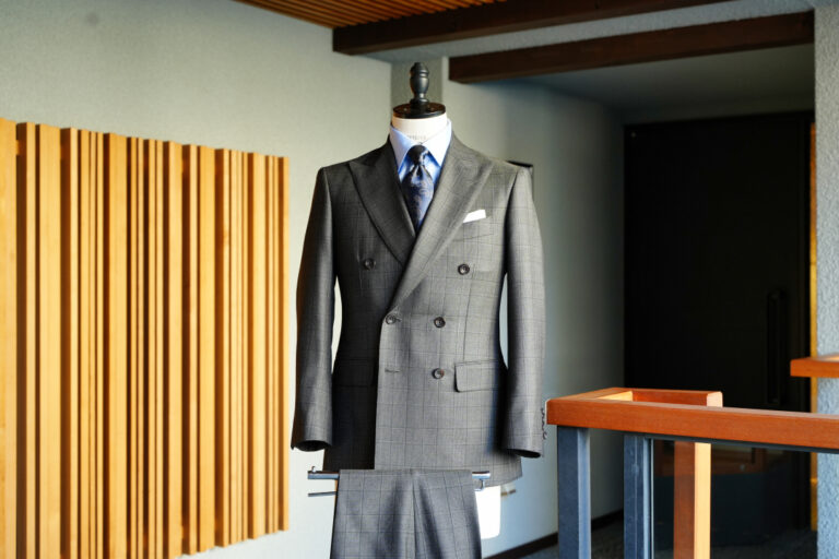 オーダースーツの紹介-WILLIAM LAYCOCK ブラウンチェックダブルスーツ- – 名古屋でこだわりのオーダースーツを仕立てるなら ...